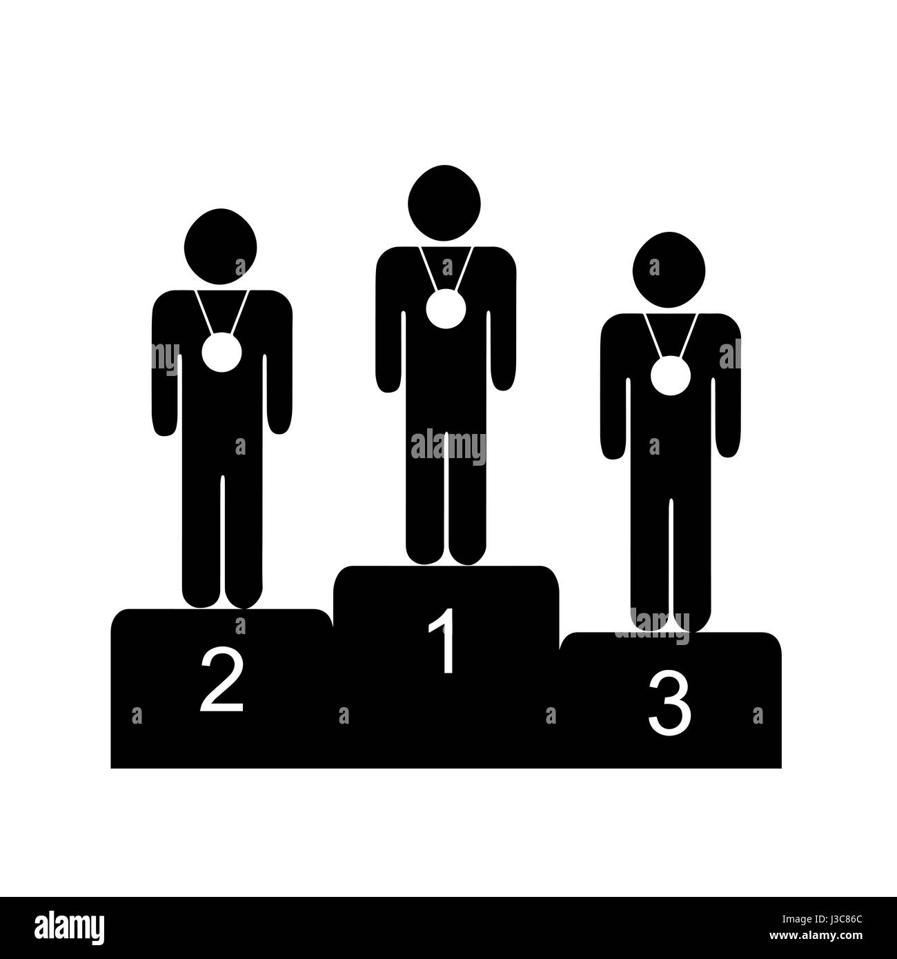 Podium Winner Silhouette Stock Photos & Podium Winner Silhouette Stock ...