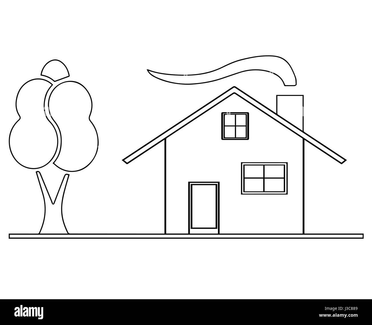 house sketch vector Stock Vector Image & Art - Alamy