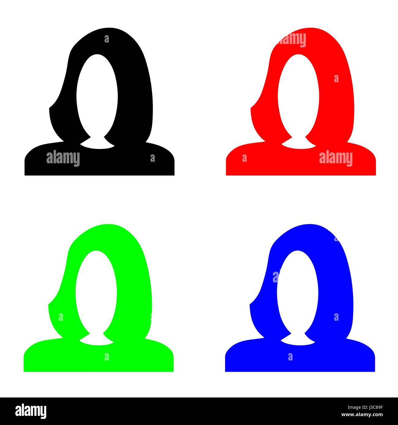 faceless woman figure in multiple colors vector Stock Vector Image ...
