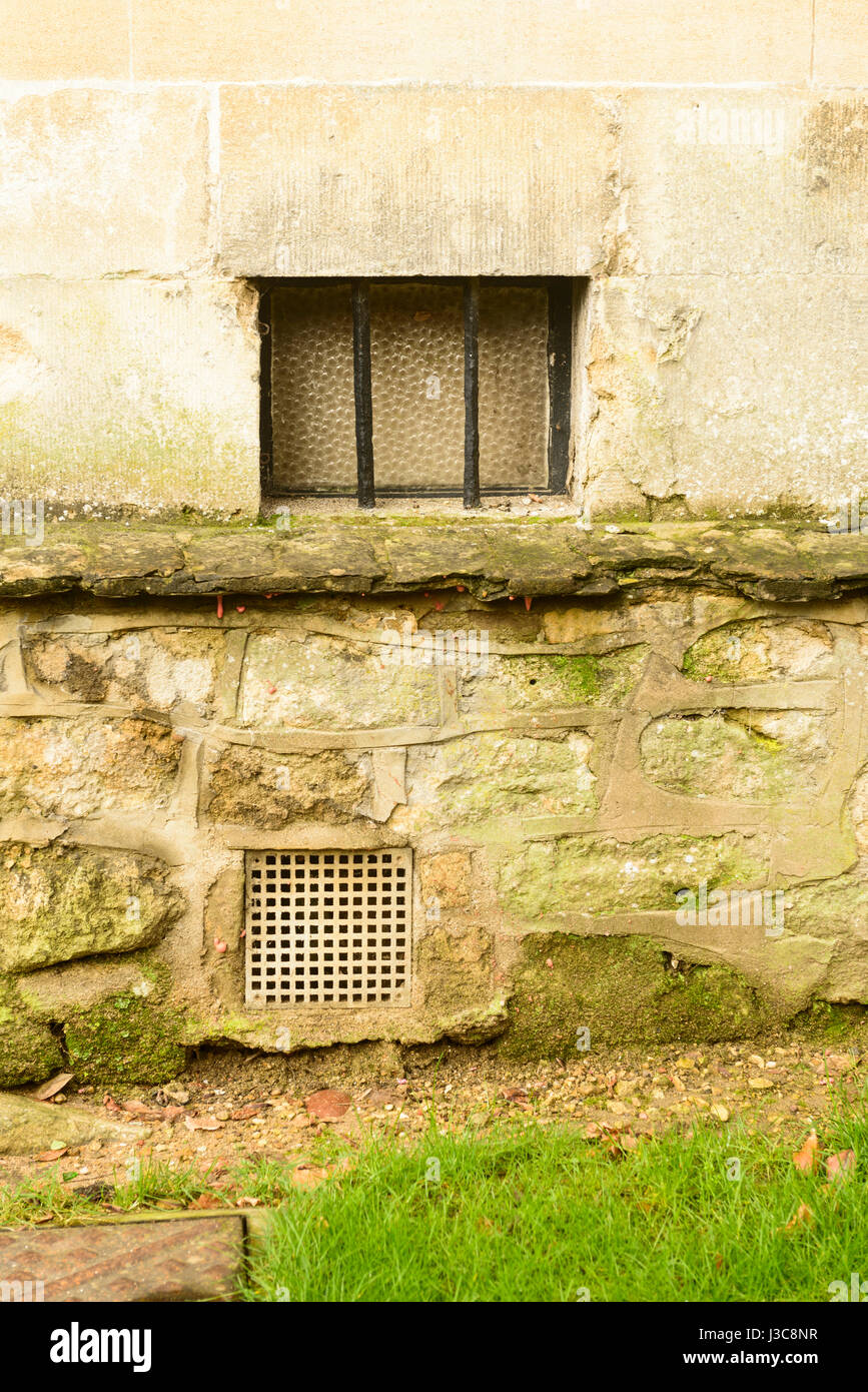 Barred windows in Oxford Stock Photo - Alamy