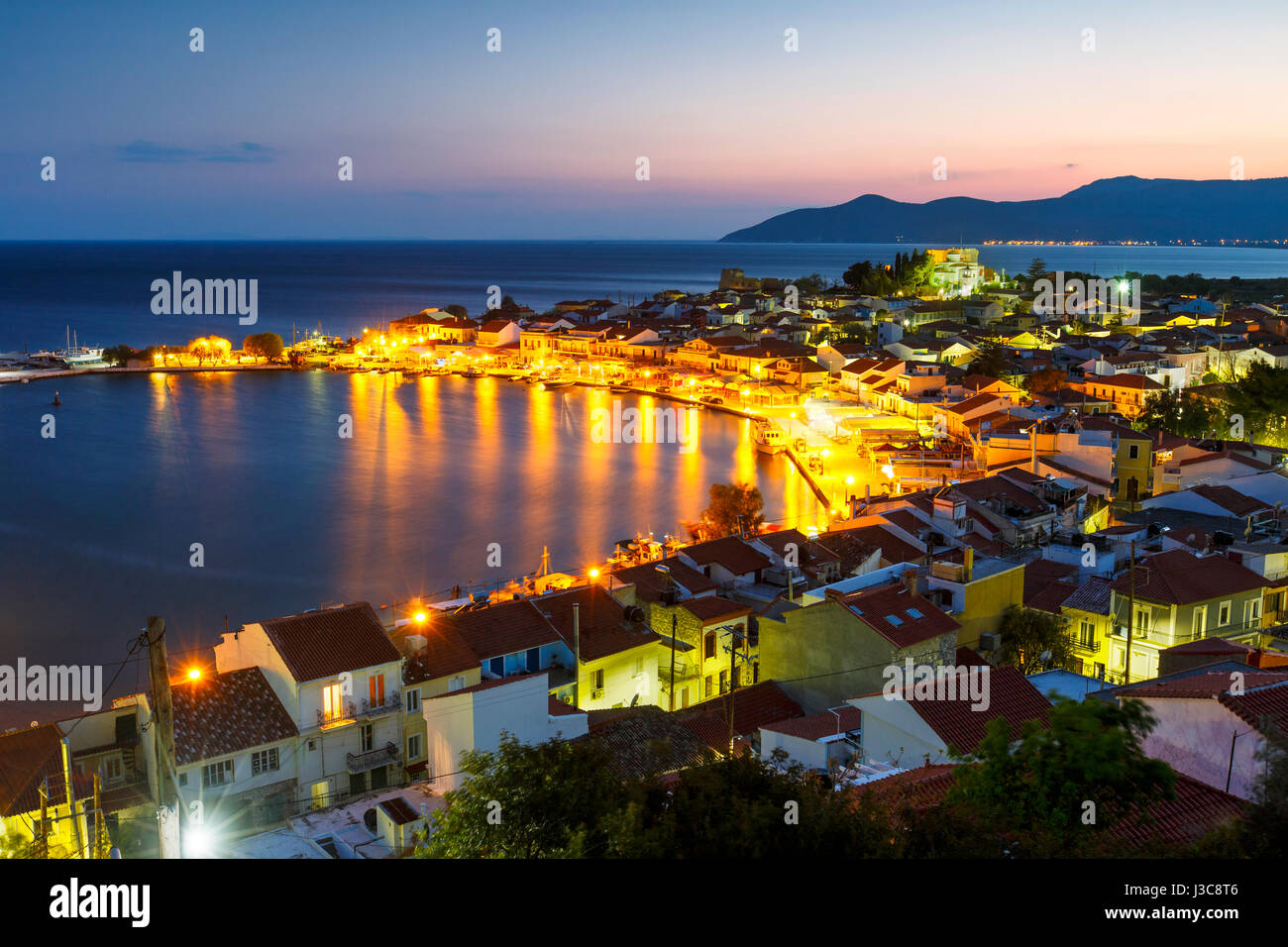 Picturesque Pythagorio town on Samos island, Greece Stock Photo - Alamy