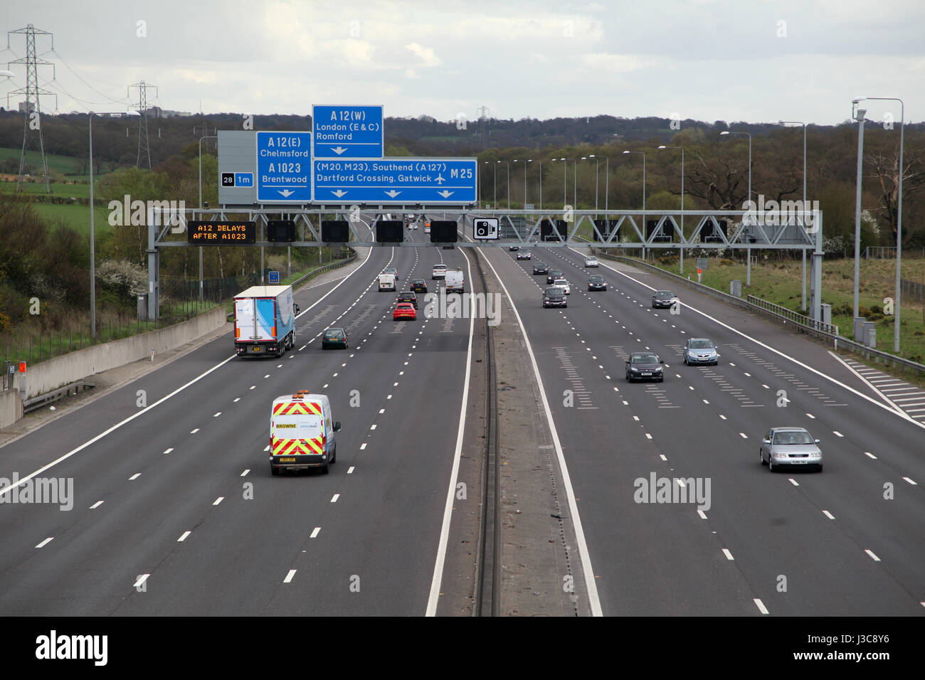 Road Signs Motorway Junction Sign Stock Photos & Road Signs Motorway ...