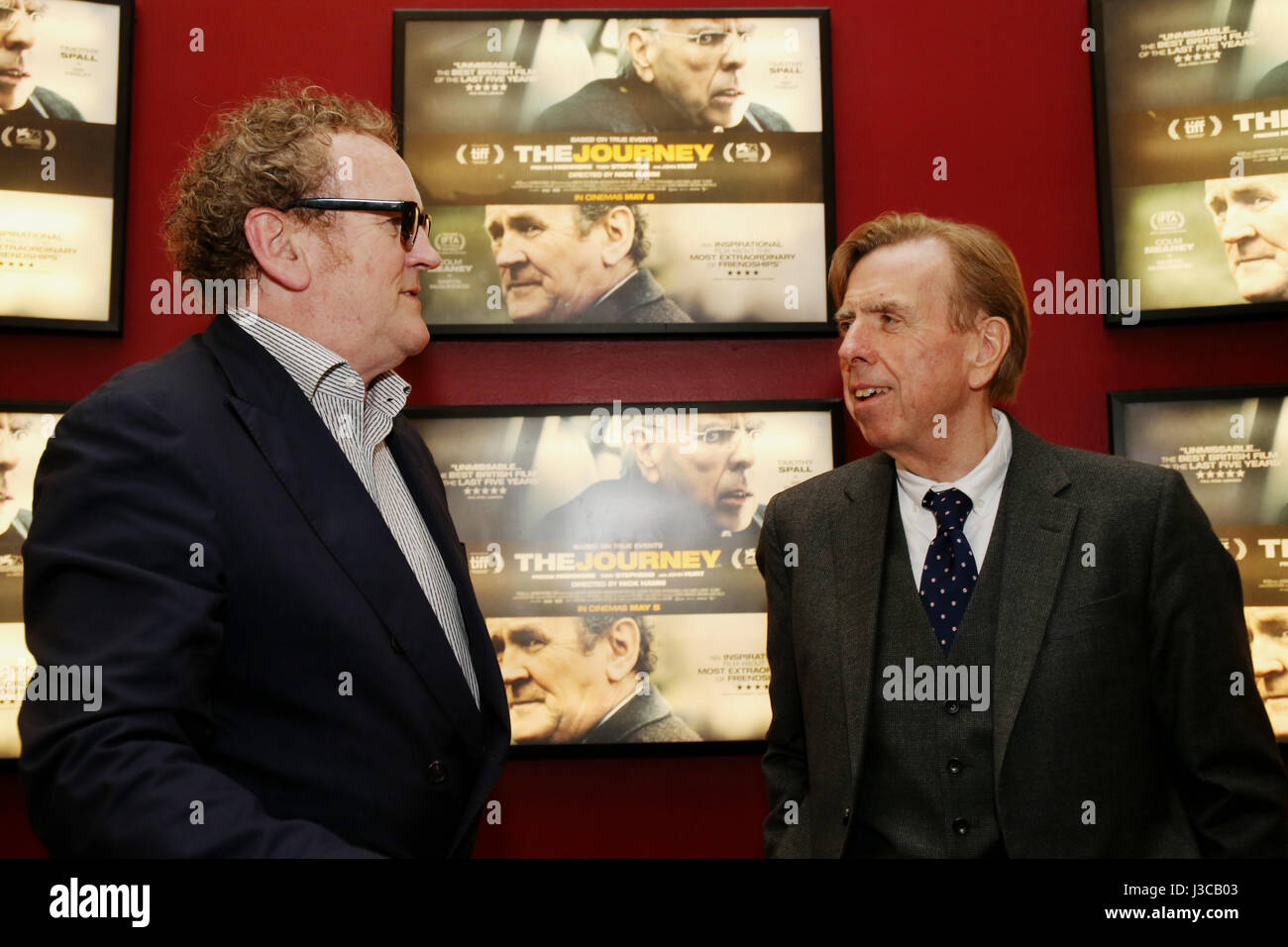 Colm Meaney (left) and Timothy Spall are interviewed before the UK ...