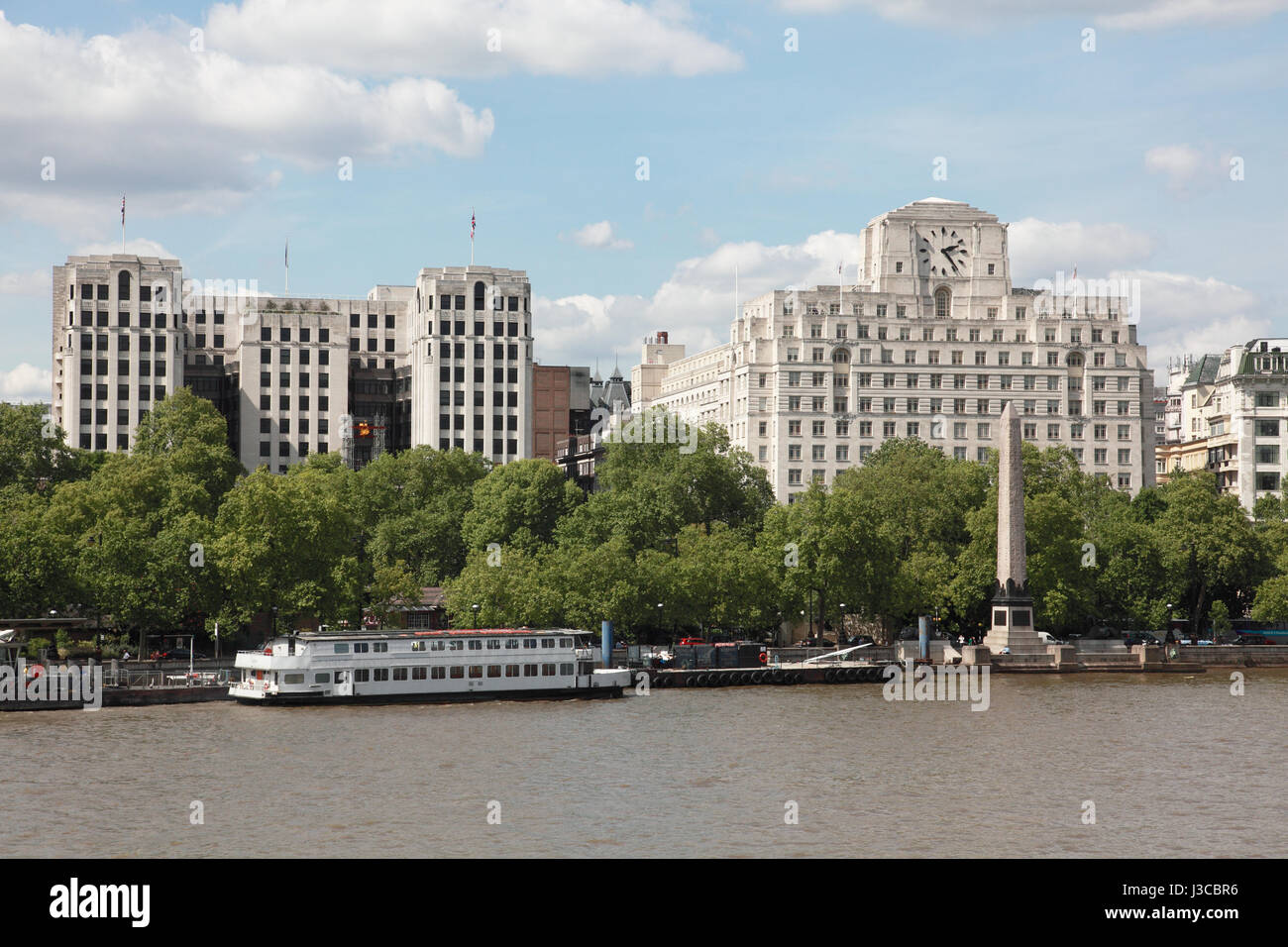 The Adelphi Hotel, the Shell Mex building and Cleopatra’s Needle on the ...