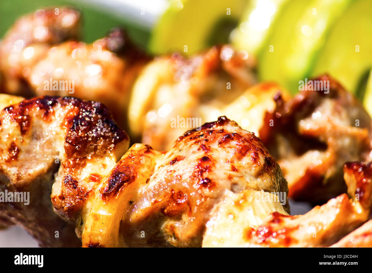 Close-up photo of fried meat Stock Photo - Alamy
