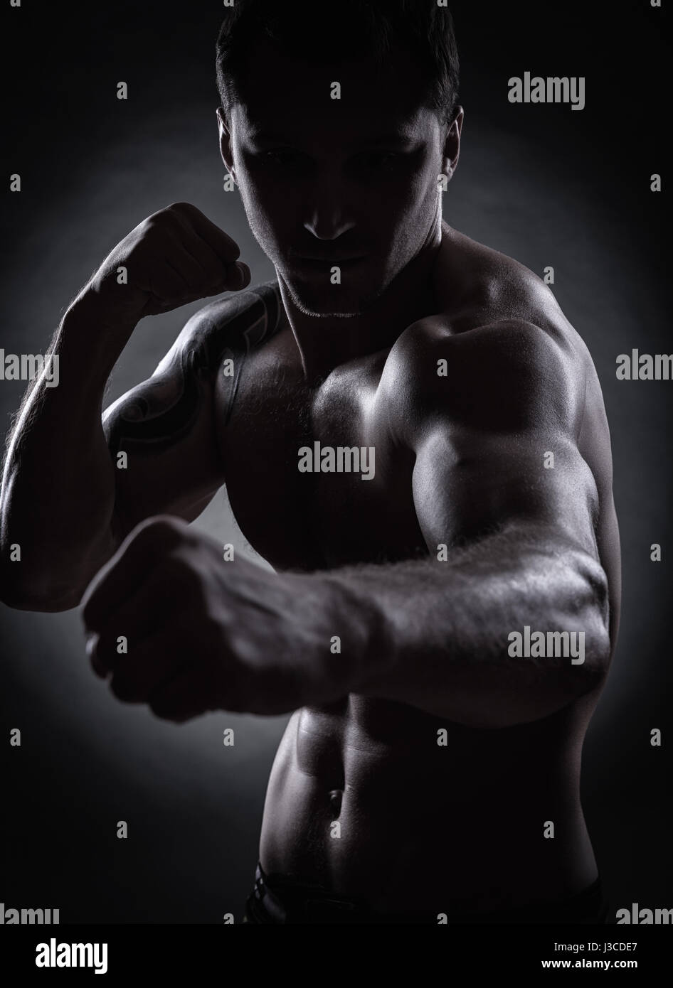 Boxing fight silhouette hi-res stock photography and images - Alamy