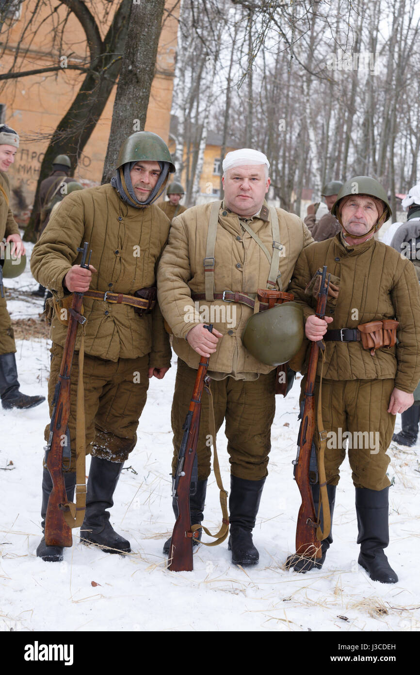 Historical re-enactors prepare for the beginning of battle Stock Photo ...