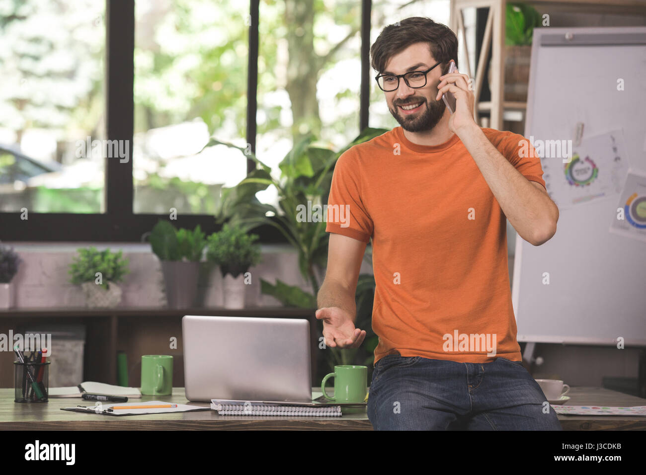 Young Man Programmer Computer Technology Work Concept Stock Photo - Alamy