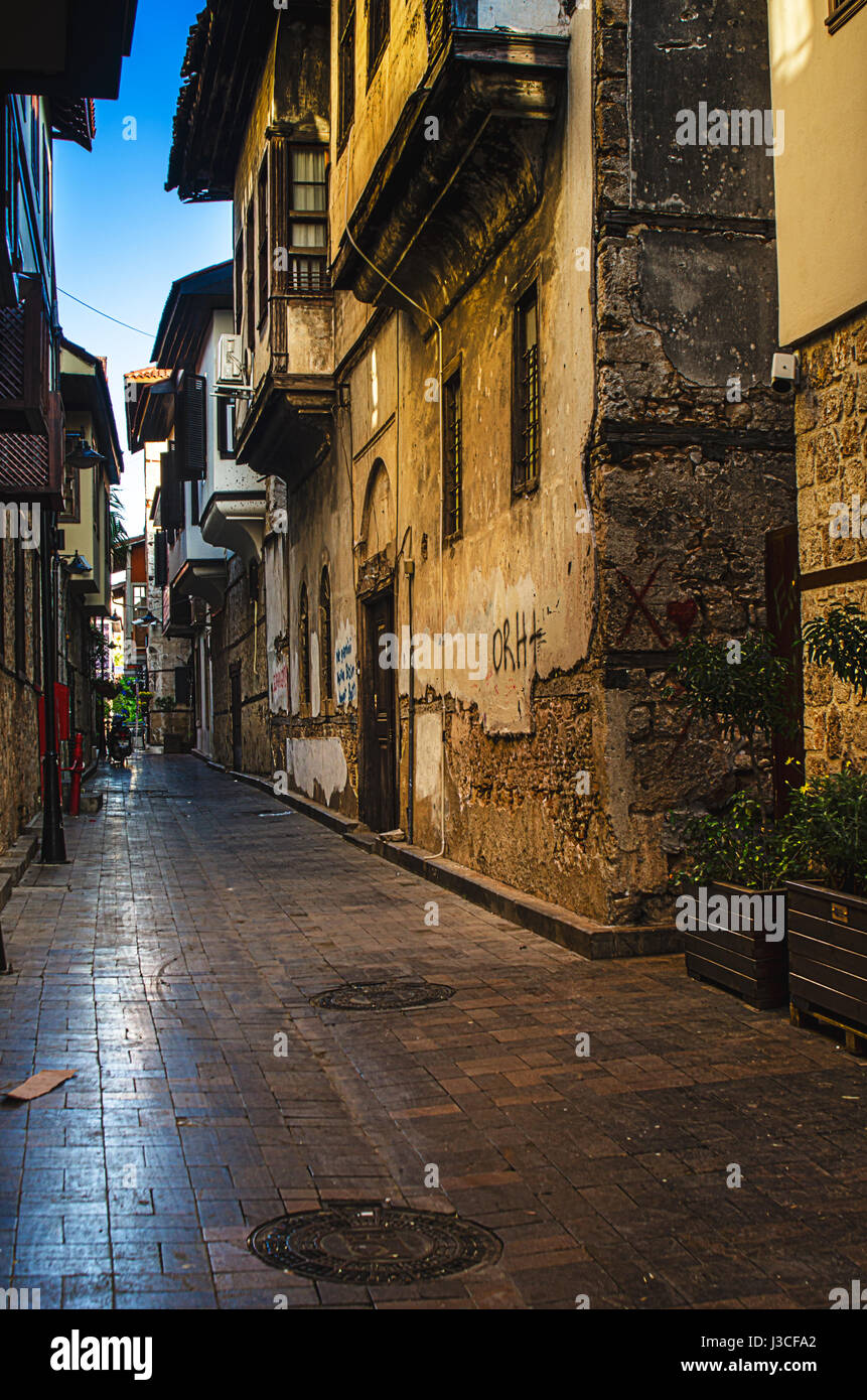 Old city street. Kaleici, Antalya, Turkey Stock Photo - Alamy