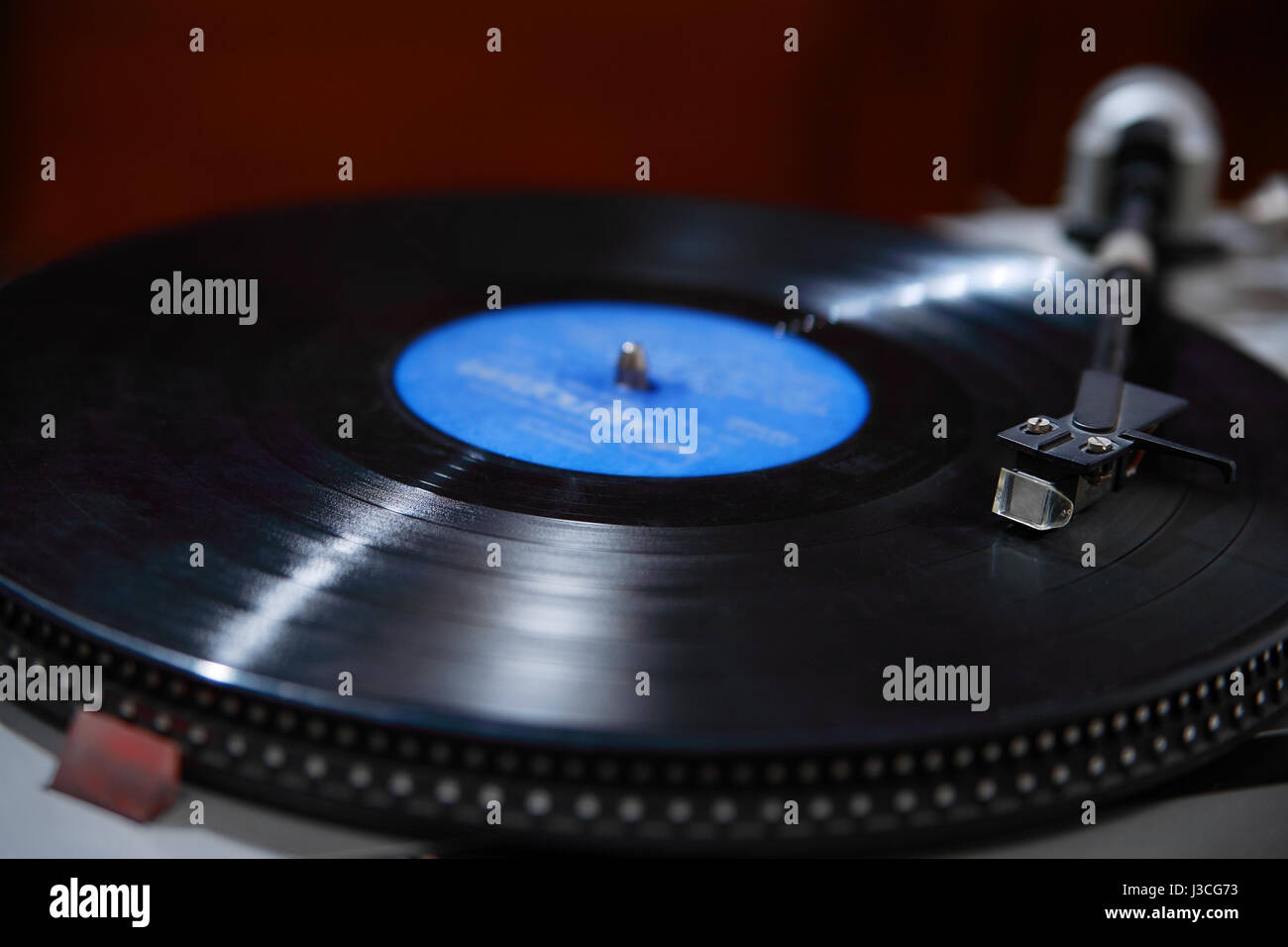 Turntable, record-player of vinyl disks close-up Stock Photo - Alamy