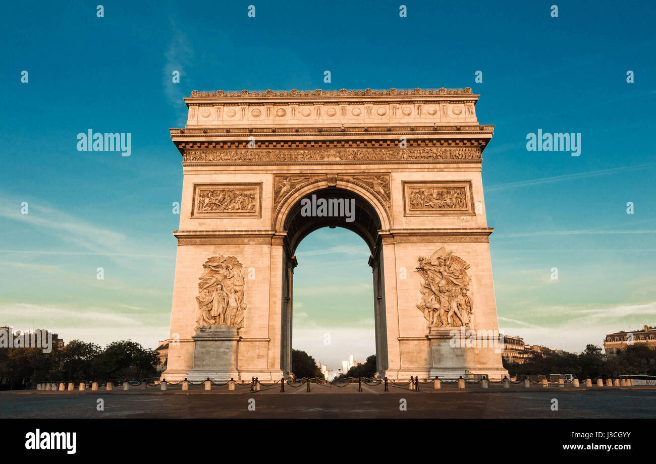 The Triumphal Arch is one of the most famous monuments in Paris. It ...