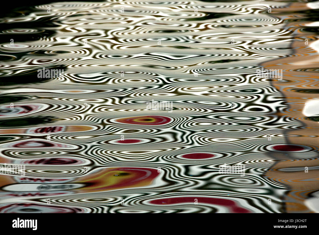 Abstract reflection pattern on a clear water surface Stock Photo - Alamy