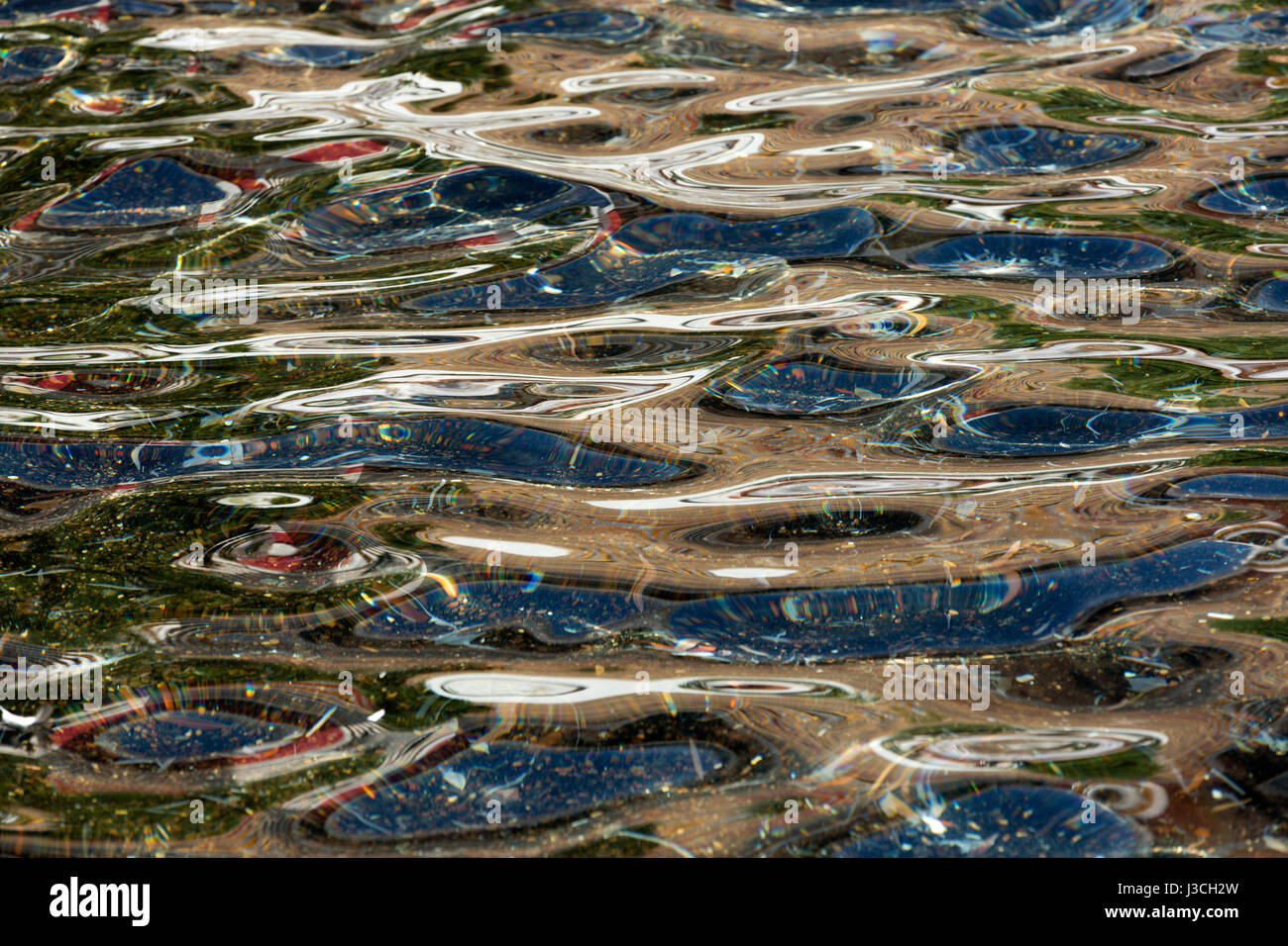 Abstract reflection pattern on a clear water surface Stock Photo - Alamy