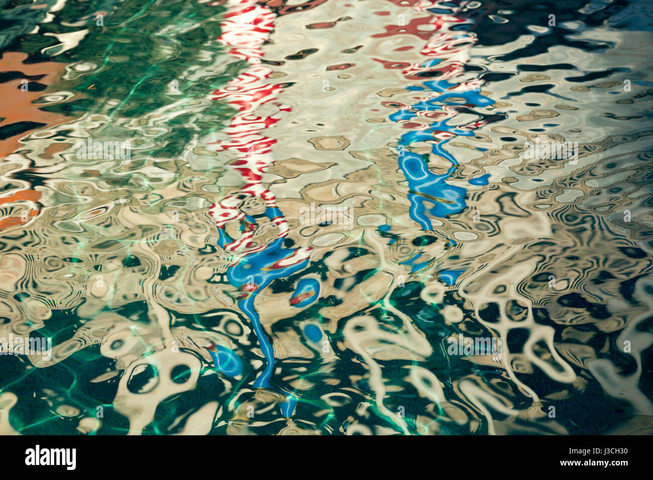 Abstract reflection pattern on a clear water surface Stock Photo - Alamy