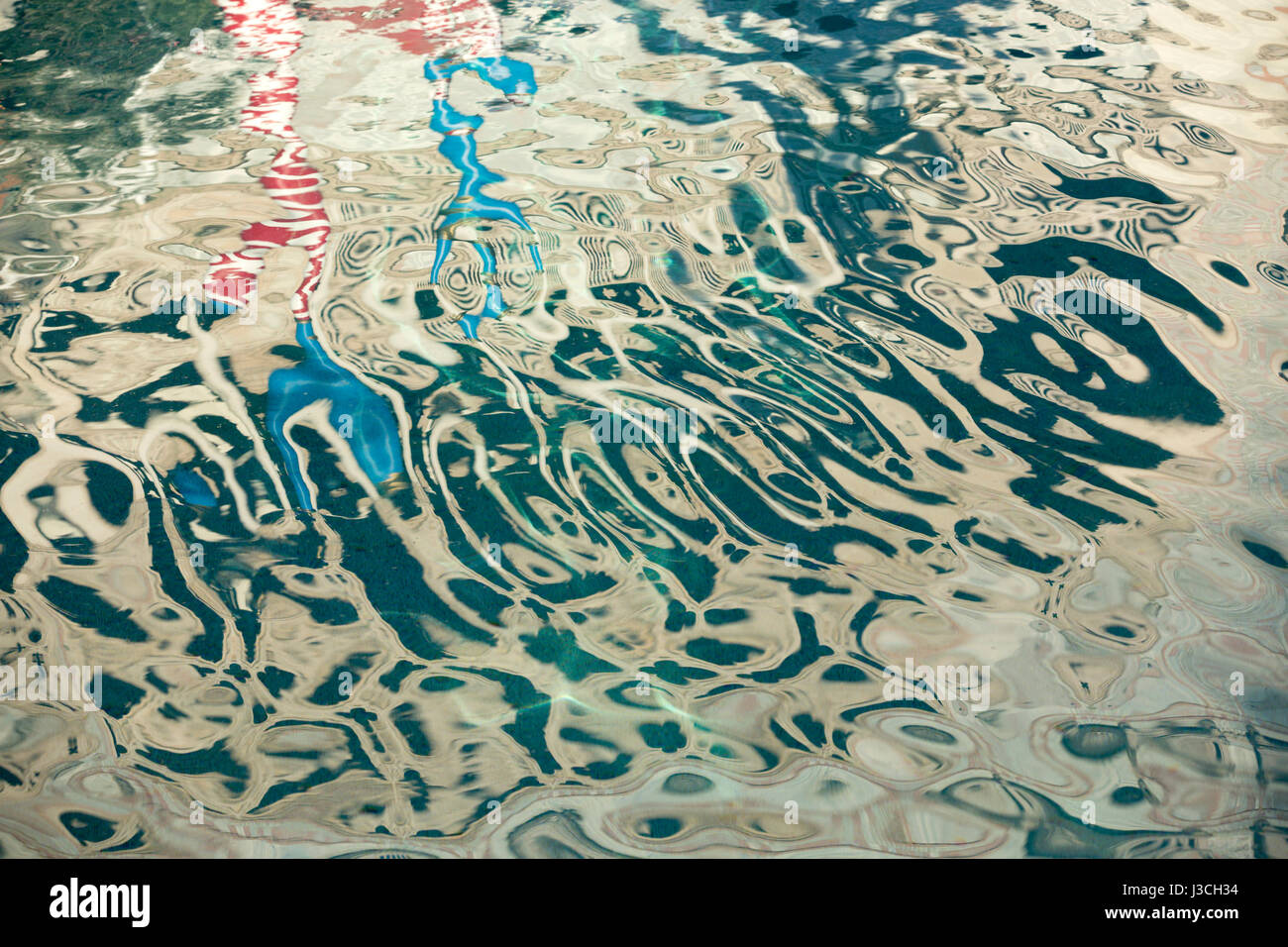 Abstract reflection pattern on a clear water surface Stock Photo - Alamy