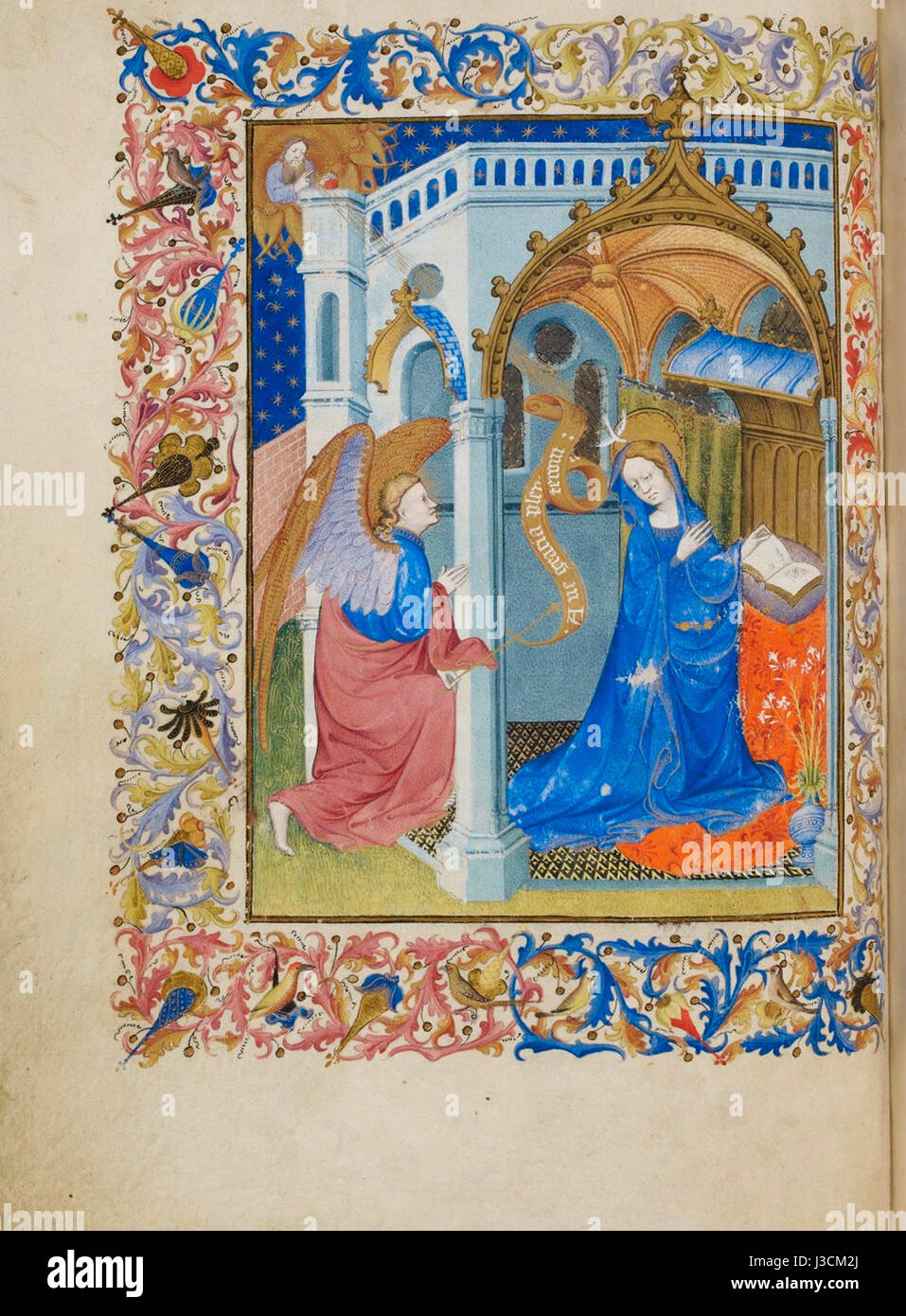 This manuscript, the Egerton Hours, features an illumination of the ...