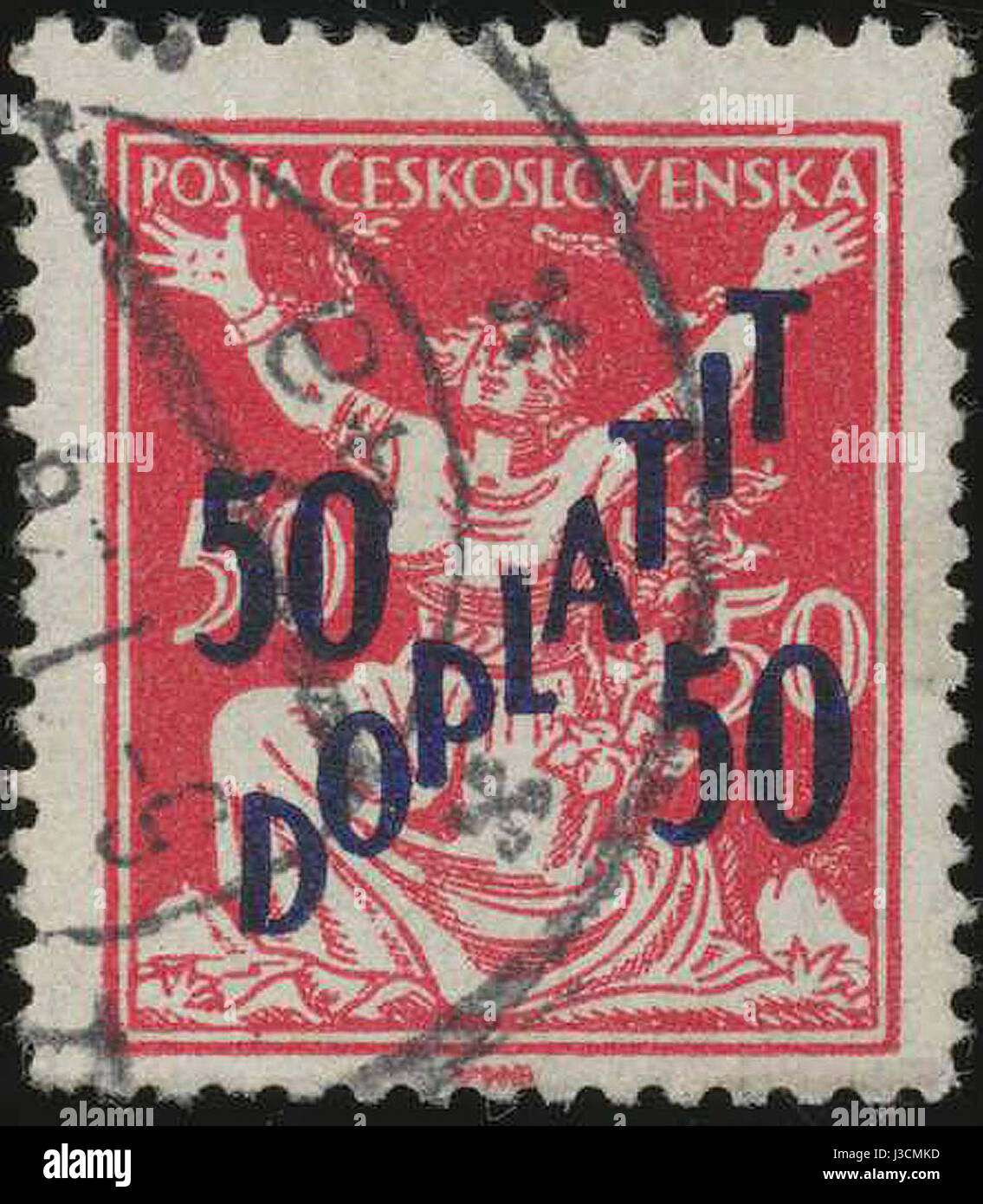 The Czechoslovakian Due Stamp from 1927, Michel #51F, is a notable ...