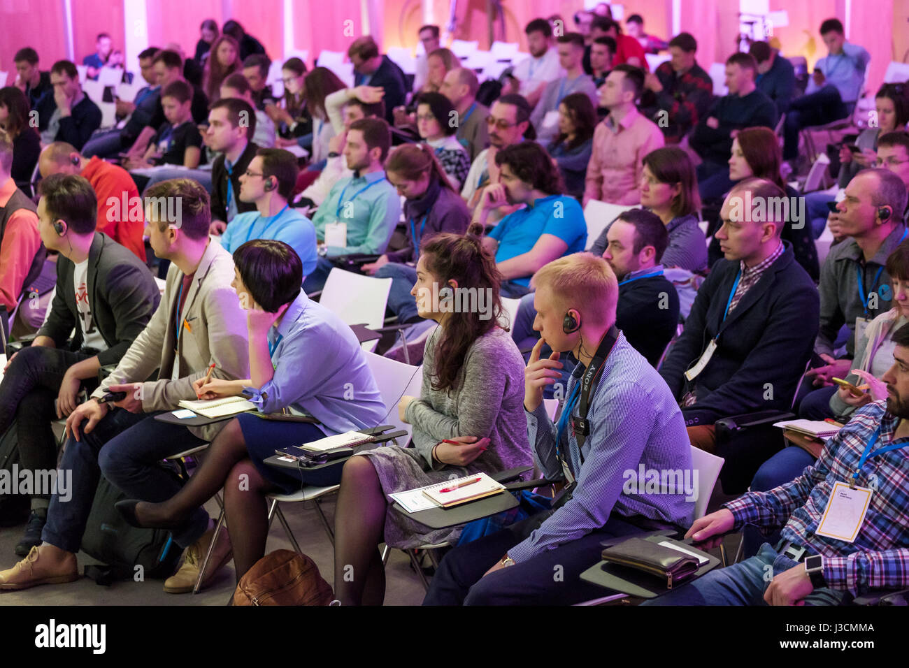Audience at conference hall Stock Photo - Alamy