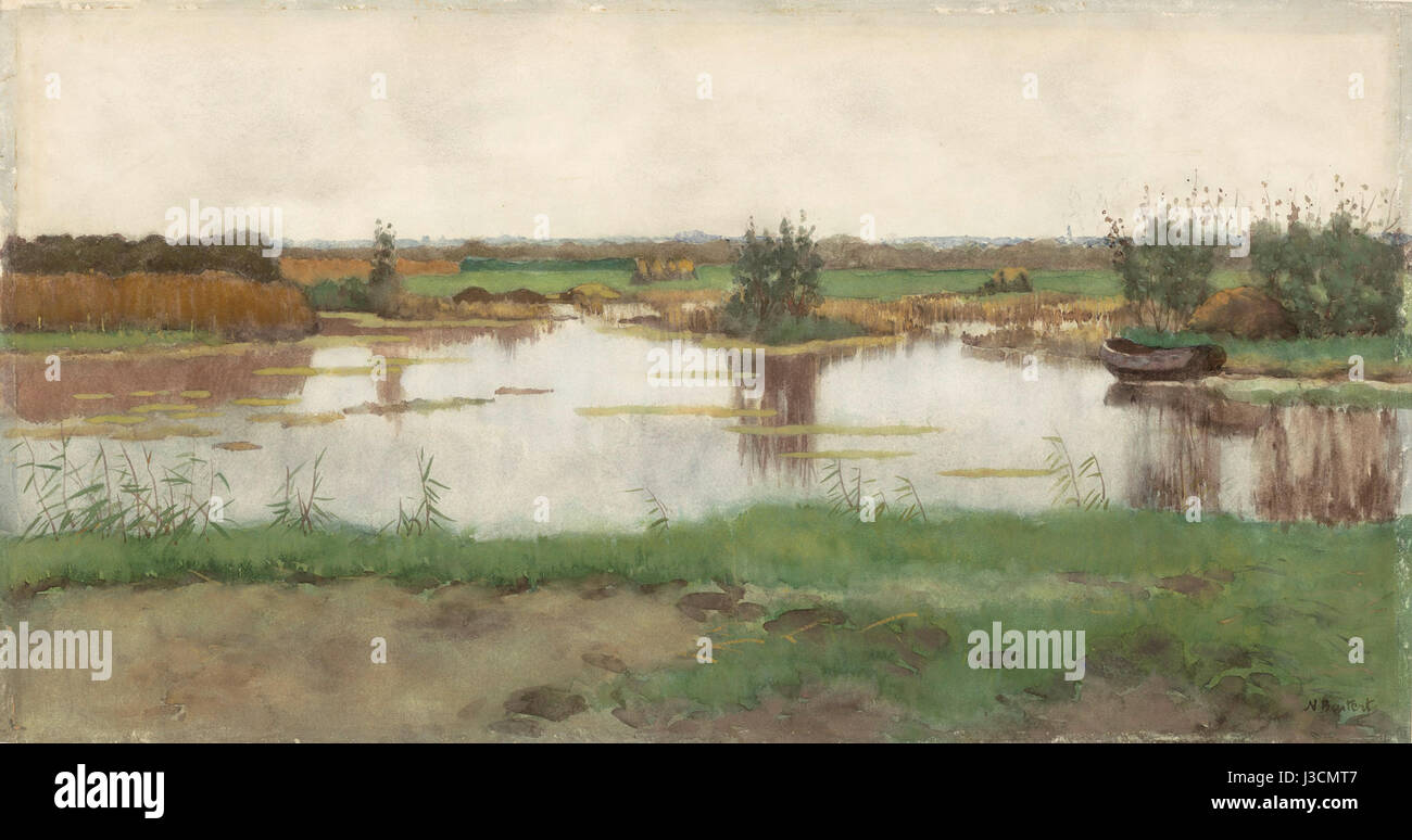 Een waterplas in een weiland Rijksmuseum SK A 3623 Stock Photo - Alamy