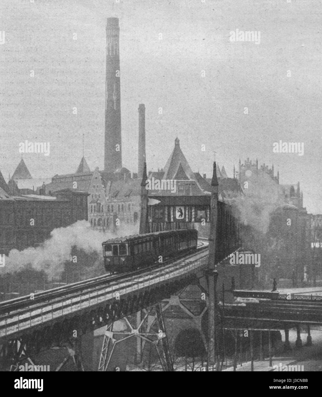 The Eroeffnungszug (Opening Train) of the Berlin U-Bahn in 1902 marks ...