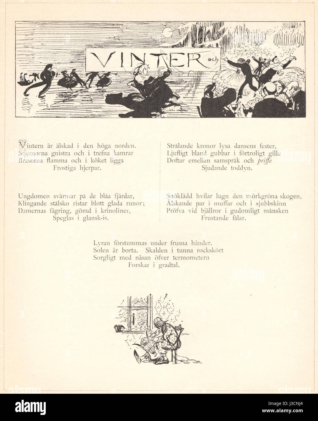 Vinter illustration vintage hi-res stock photography and images - Alamy
