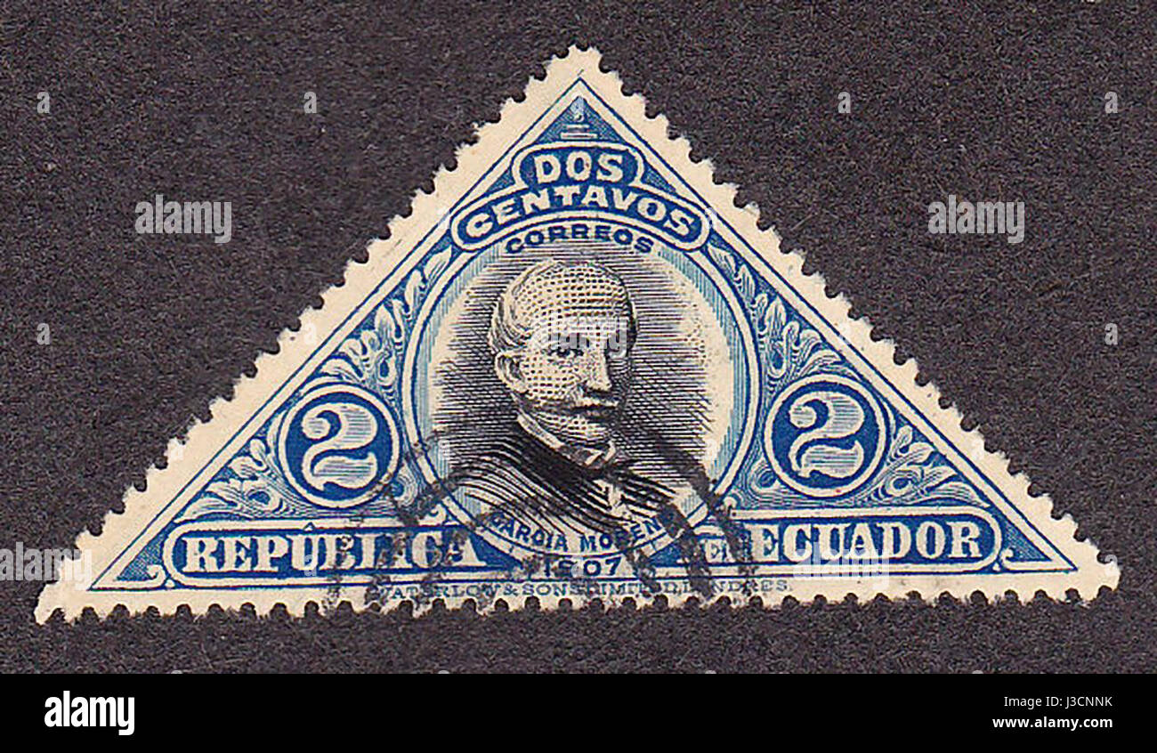 Ecuador Triangle stamp2 1907 2c Stock Photo - Alamy