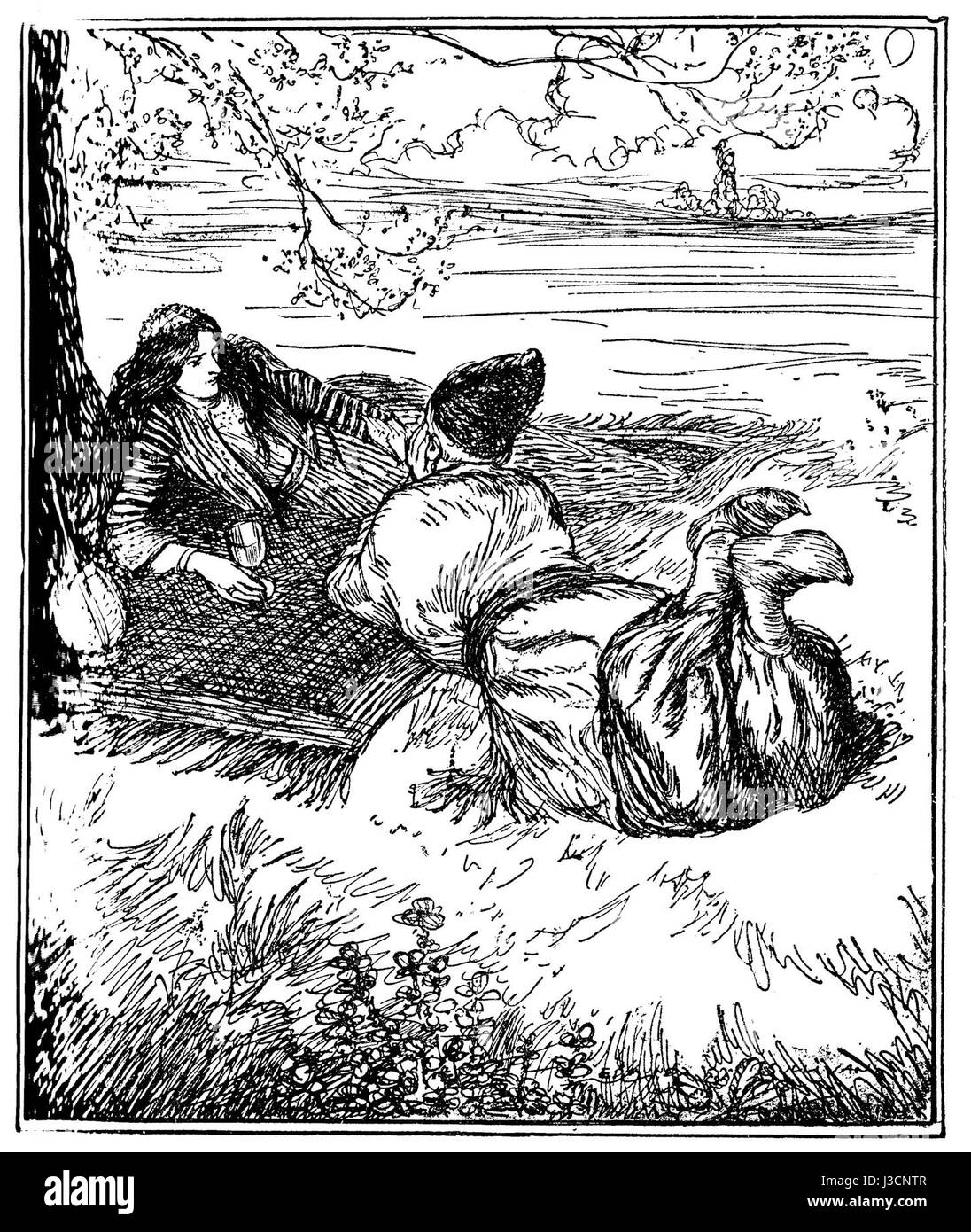 This illustration by Edmund J. Sullivan accompanies the first quatrain ...