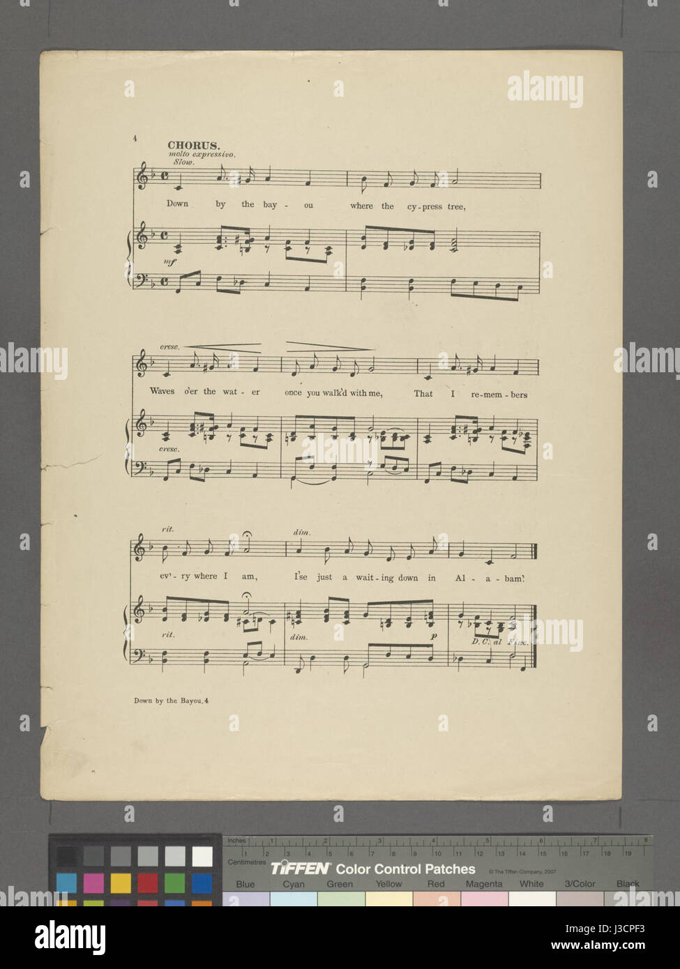 This reference pertains to a song or poem about the bayous of Alabama ...