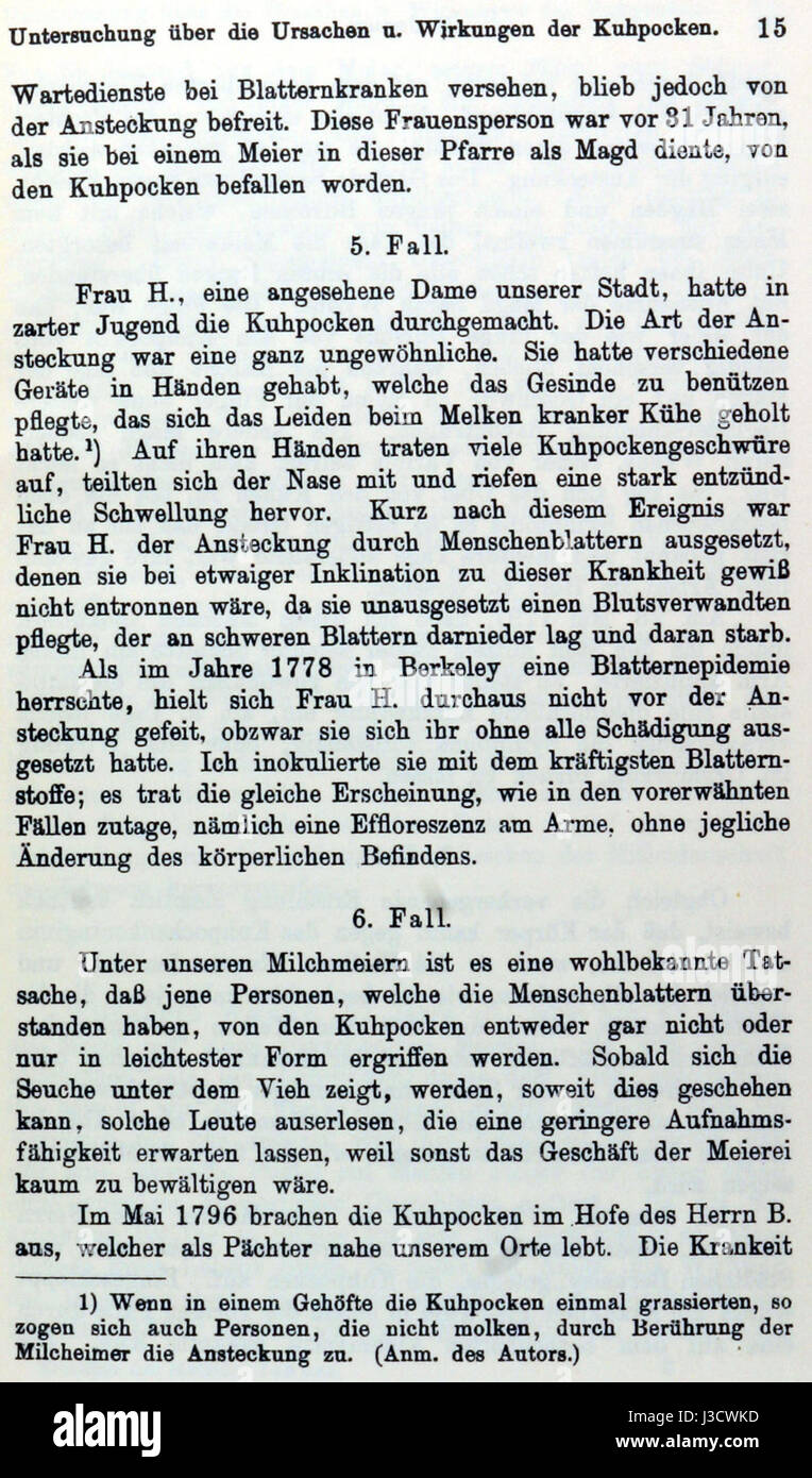 Edward Jenner's work on cowpox, often considered a pioneering study in ...