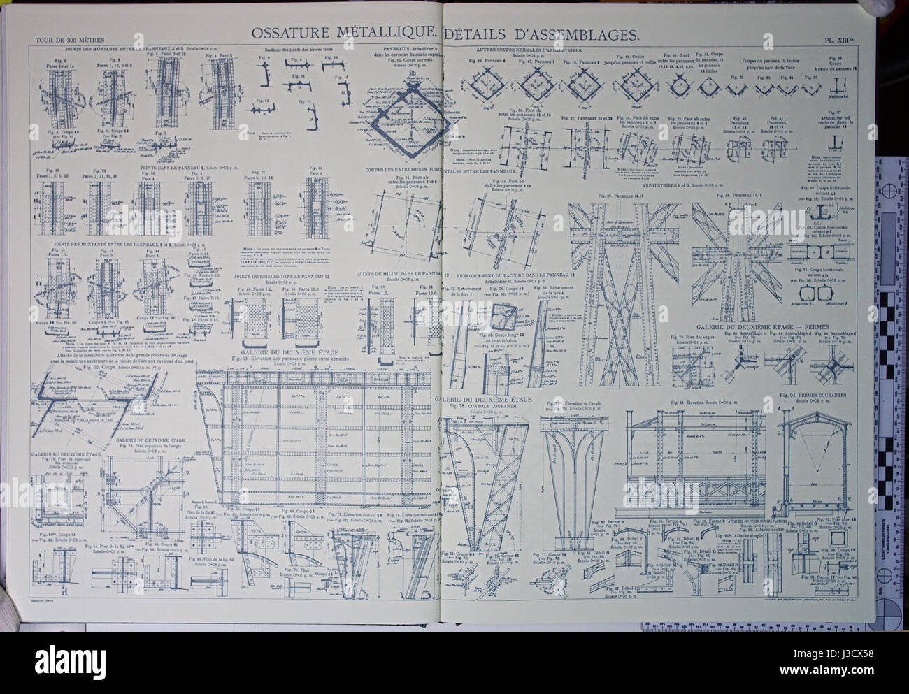 Eiffel Tower plans 15 refers to the architectural blueprints and ...