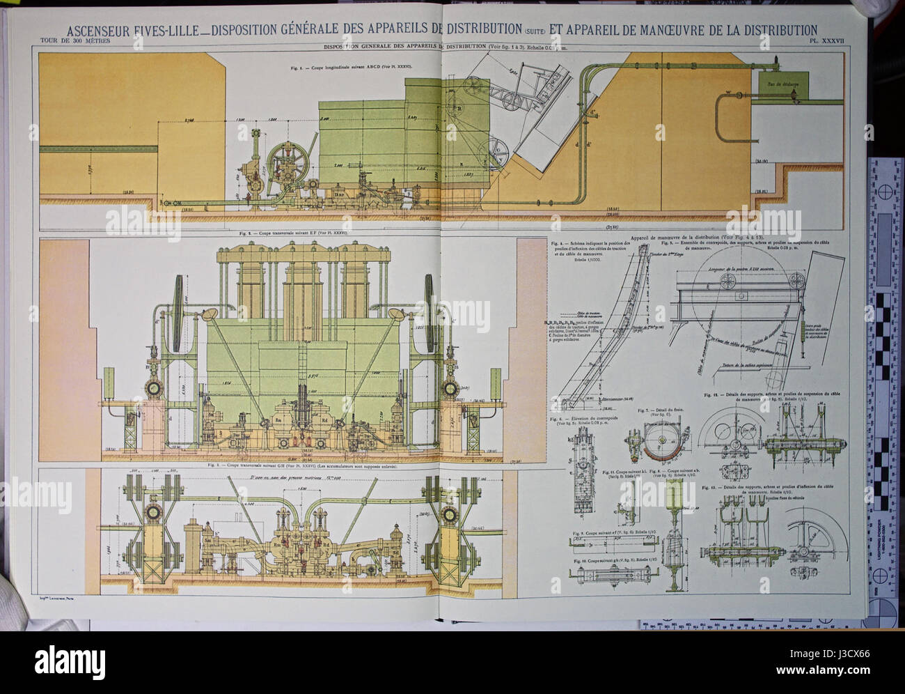 A reference to the design plans of the Eiffel Tower, showcasing ...