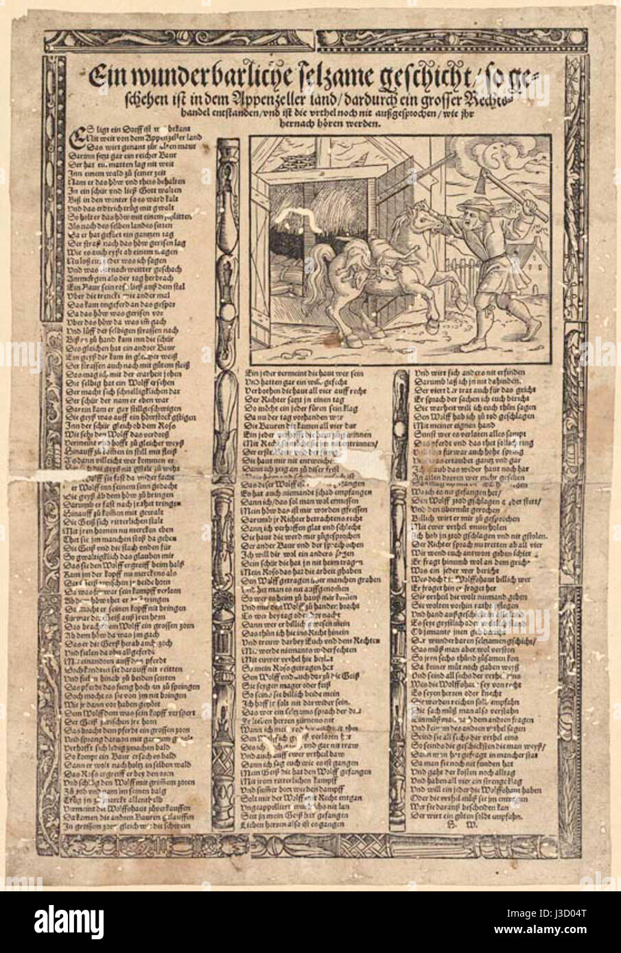 A German narrative, 'Ein wunderbarliche selzame Geschicht,' recounts a ...