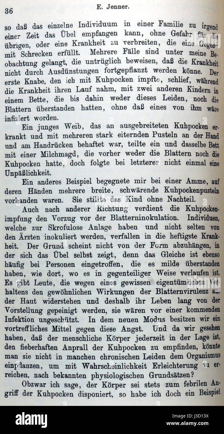 Edward Jenner's work on cowpox, or Kuhpocken, was foundational in the ...