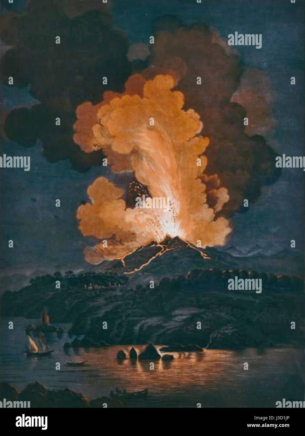 The 1766 eruption of Mount Etna, one of the most active volcanoes in ...