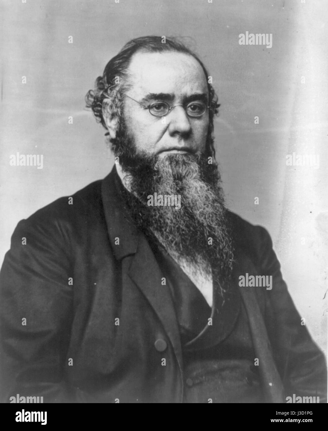 This head and shoulders portrait depicts *Edwin Stanton*, the American ...