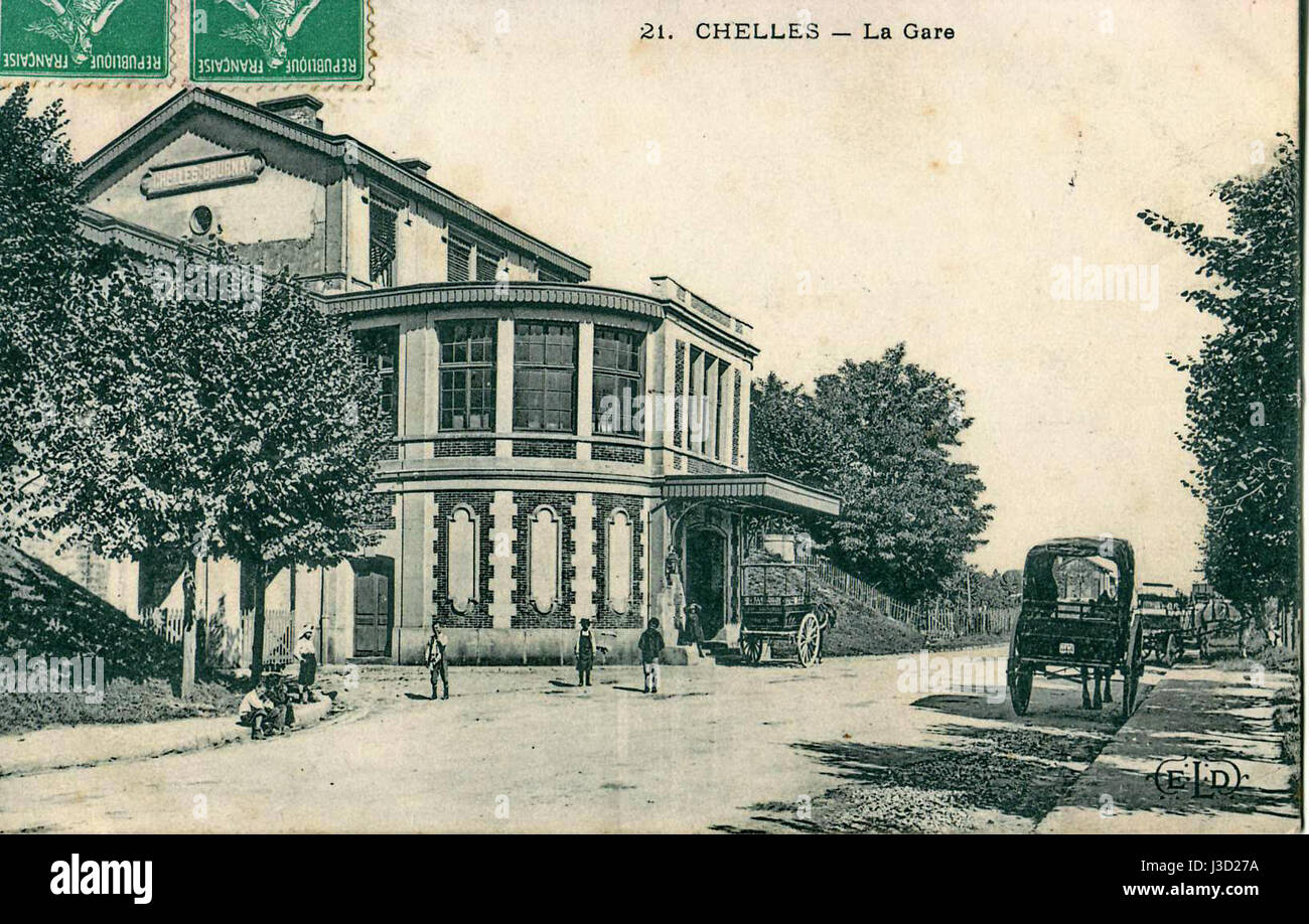 The station of Chelles (La Gare) in France, designated as 'ELD 21 ...