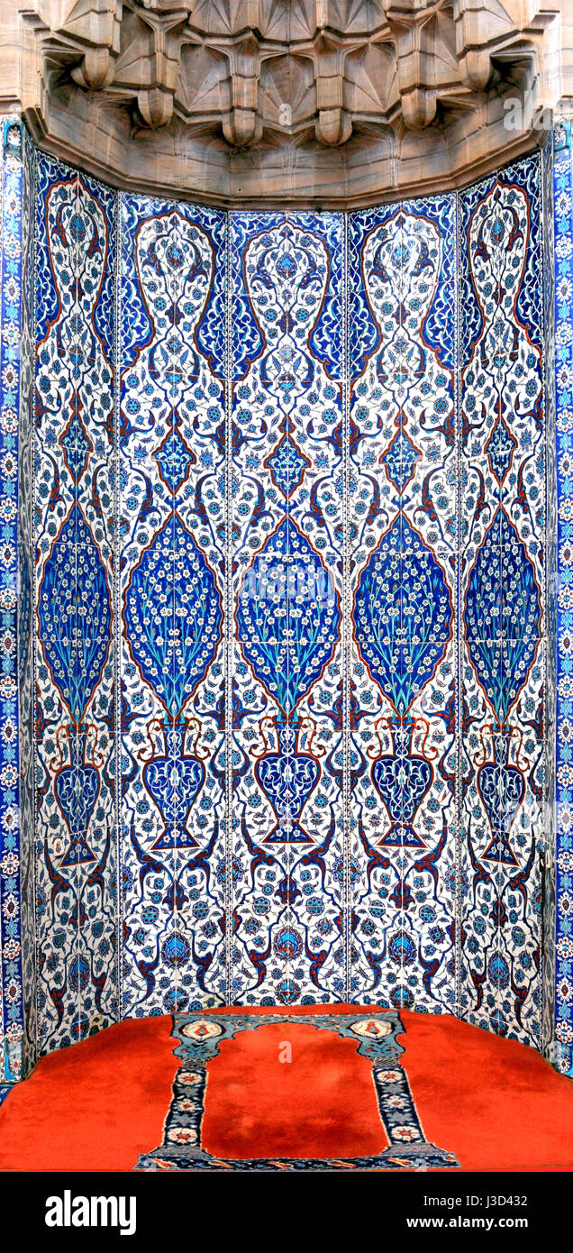 Ancient Ottoman patterned tile composition Stock Photo - Alamy