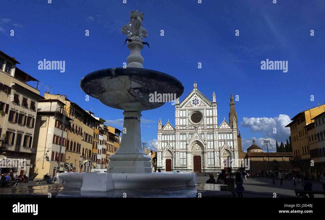 Basilica di santa Croce,piazza Santa Croce ,Florence,Italy Stock Photo ...