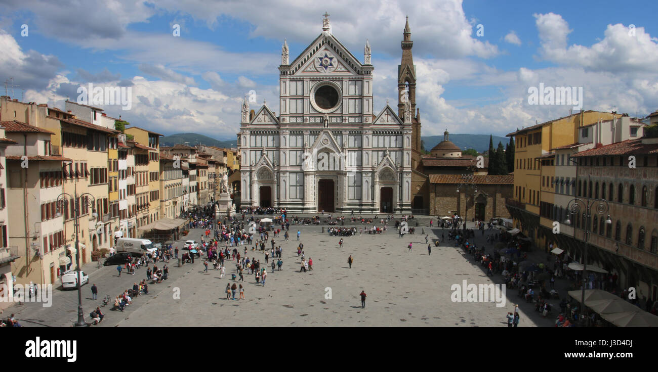 Basilica di santa Croce,piazza Santa Croce ,Florence,Italy Stock Photo ...