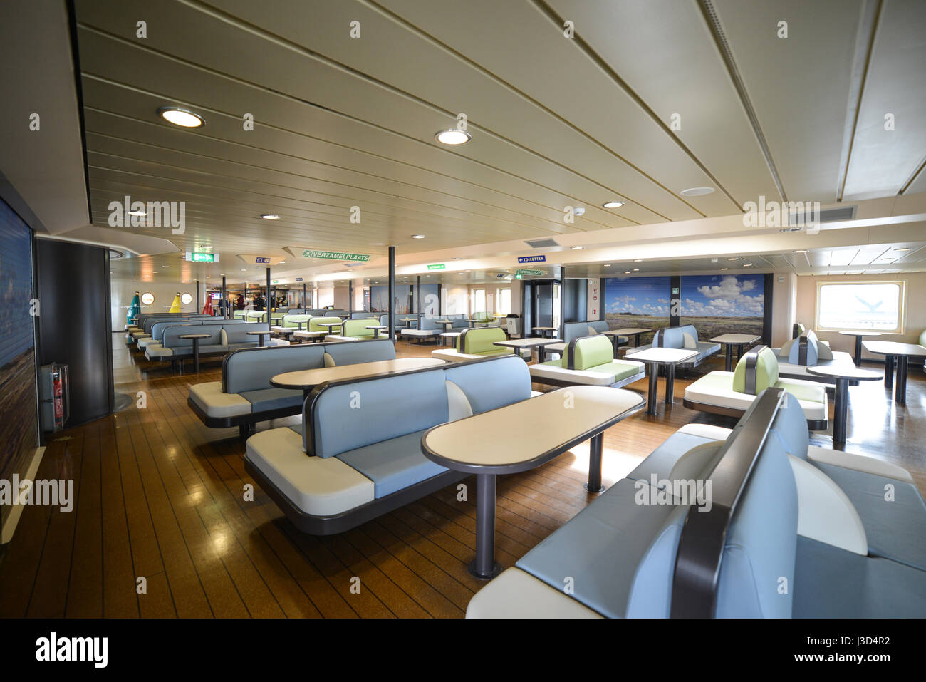 Teso ferryboat interiors, Den helder-Texel, Holland Stock Photo - Alamy