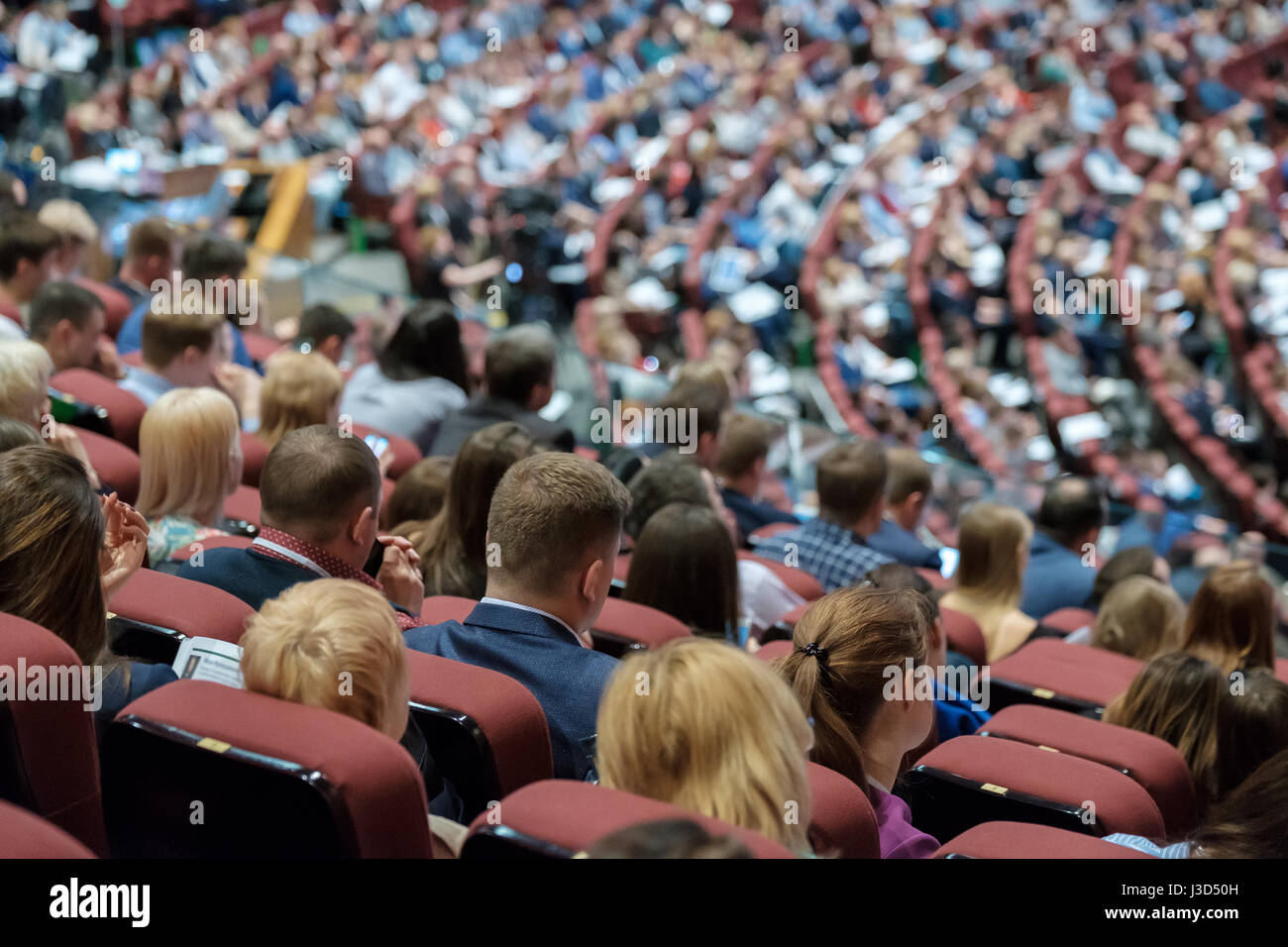 Audience at conference hall Stock Photo - Alamy