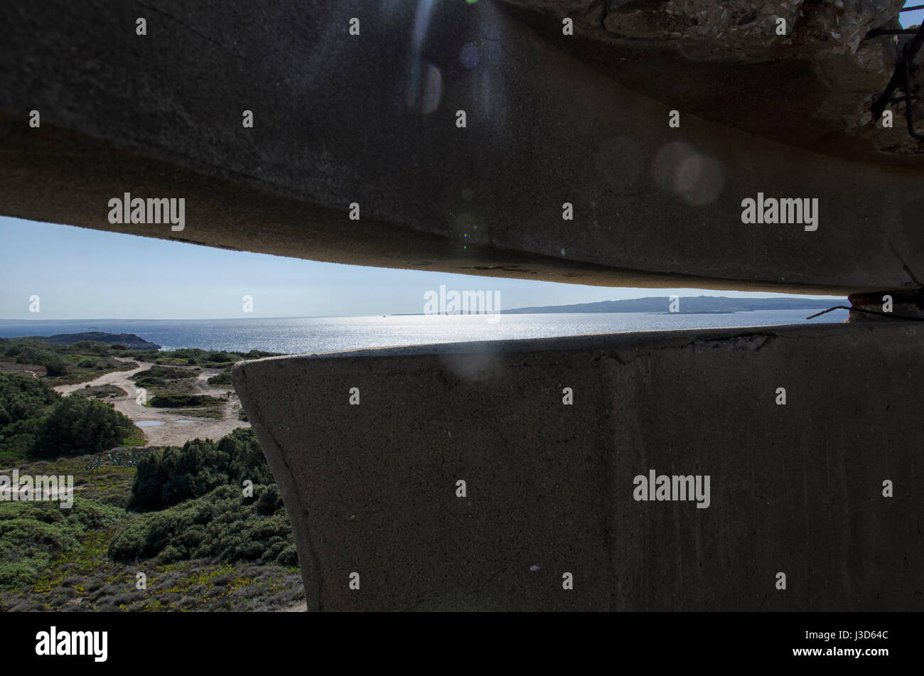 Inside of a fortress of WWII Stock Photo - Alamy