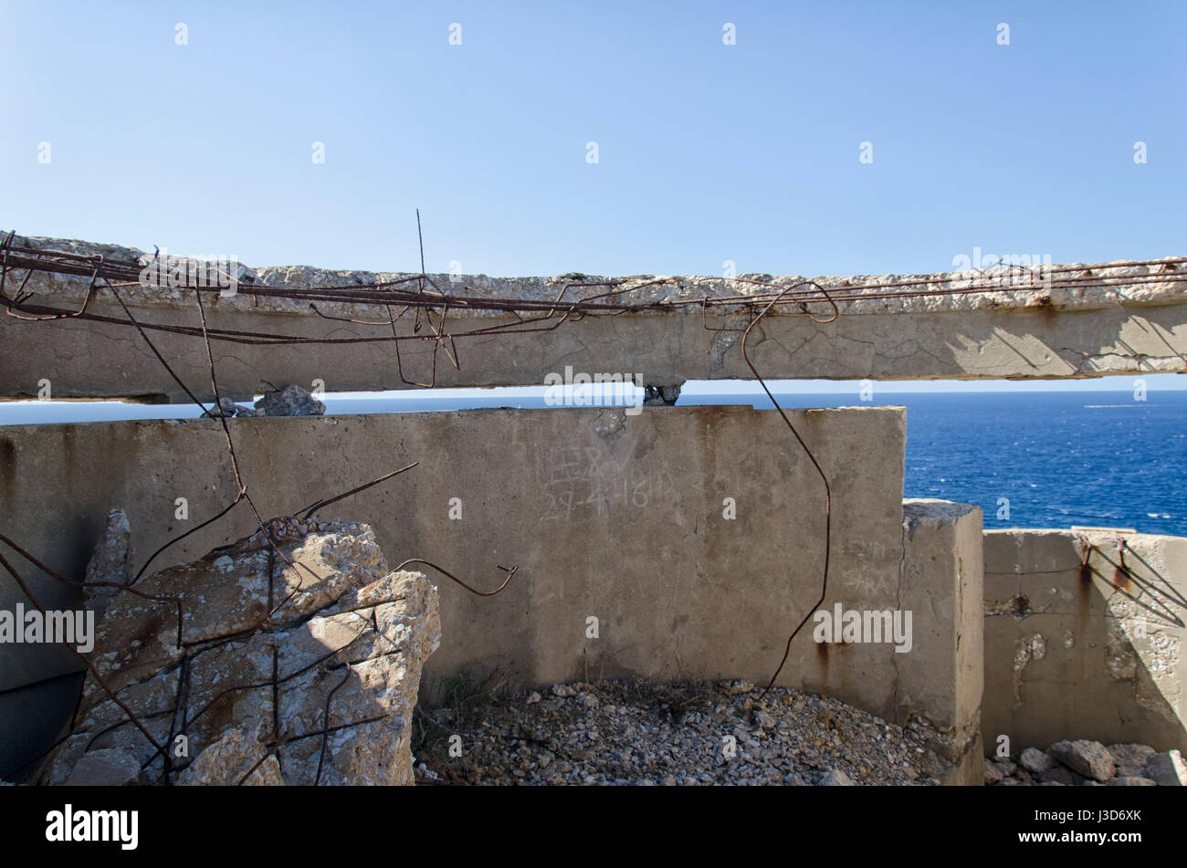 Destroyed bunker hi-res stock photography and images - Alamy