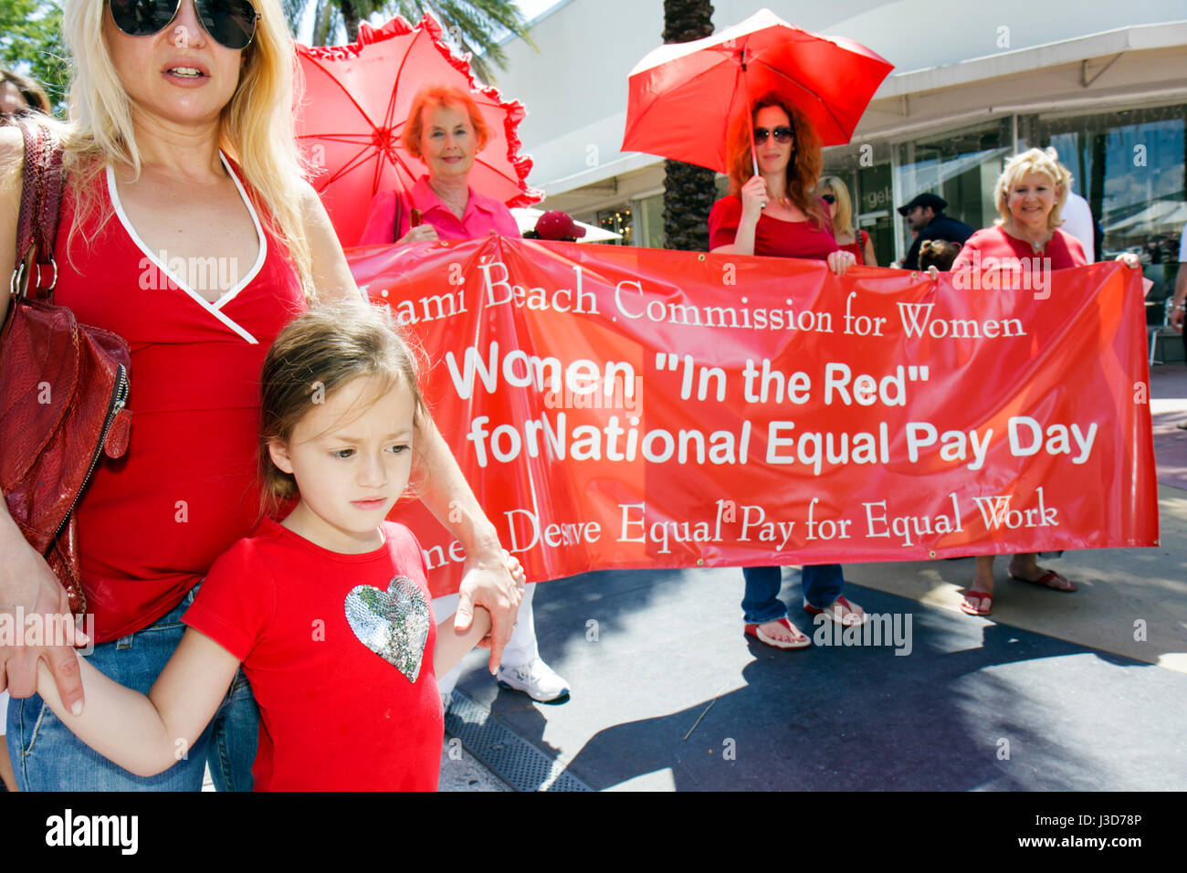 Miami Beach Florida,Lincoln Road Mall,National Equal Pay Day,Commission ...