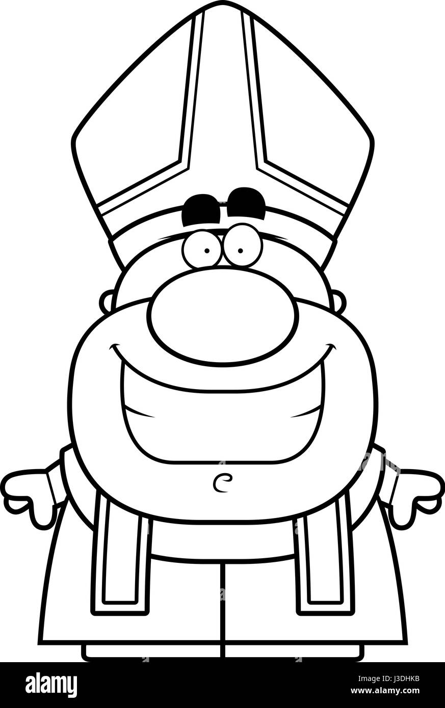 A cartoon illustration of a pope smiling Stock Vector Image & Art - Alamy