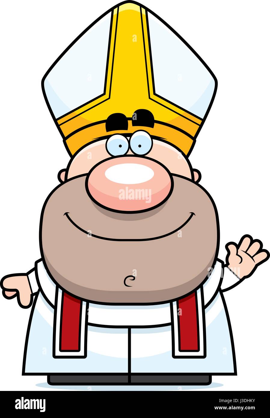 A cartoon illustration of a pope waving Stock Vector Image & Art - Alamy