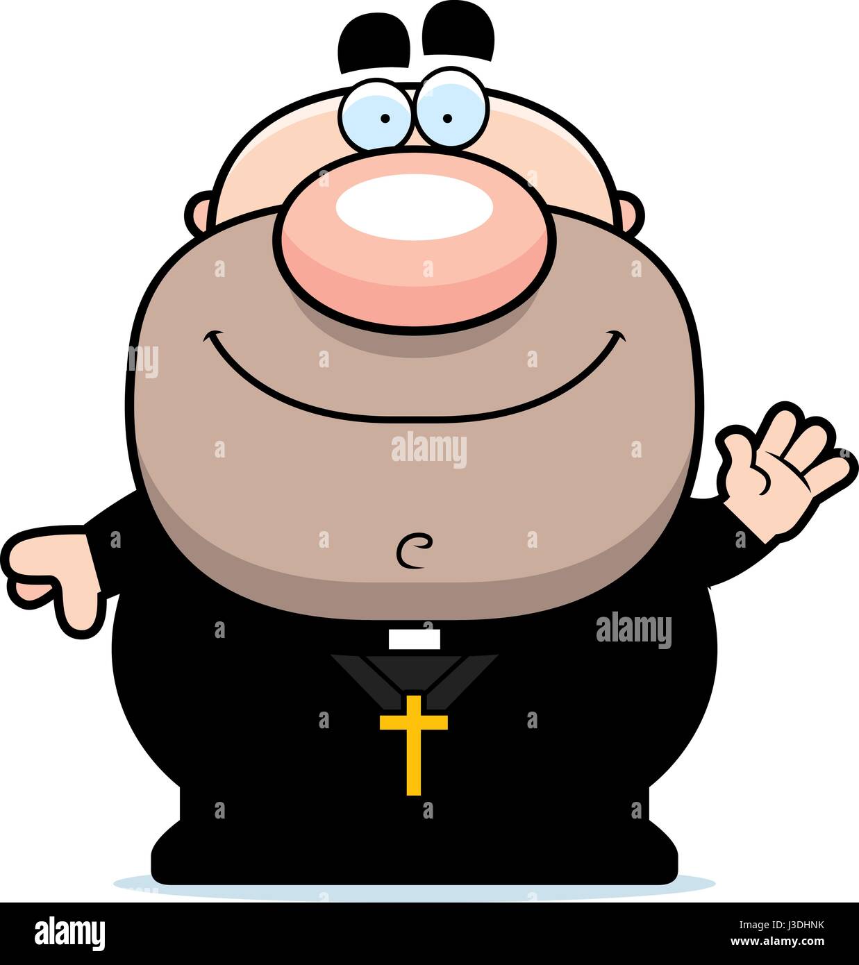 A cartoon illustration of a priest waving Stock Vector Image & Art - Alamy