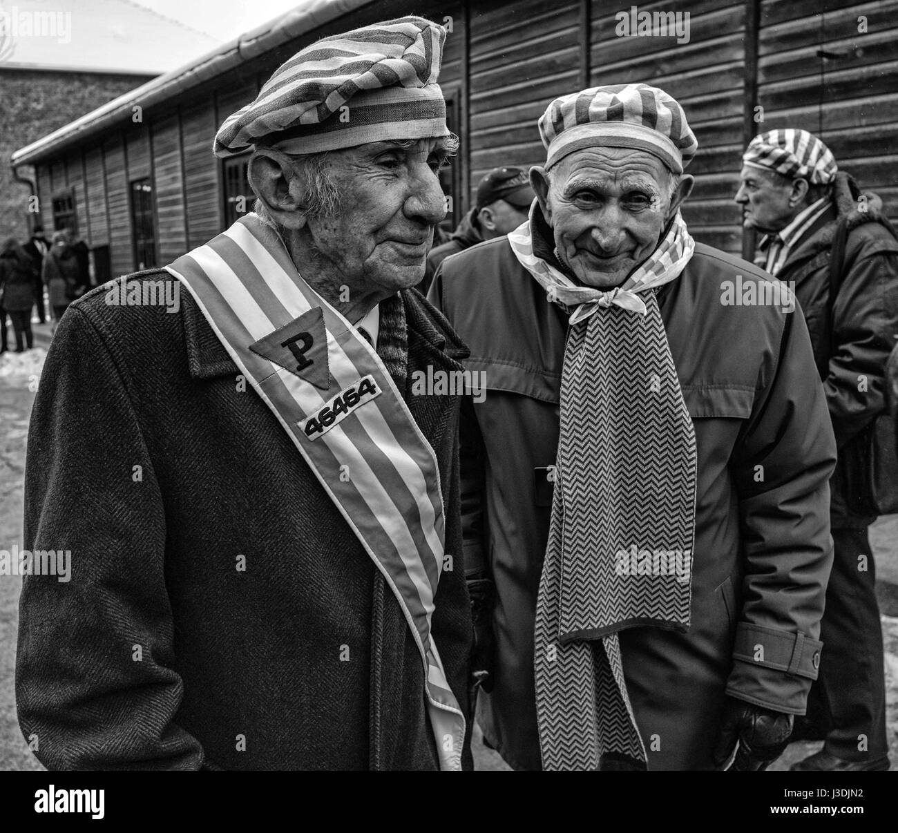 Jewish survivors concentration camp Black and White Stock Photos ...