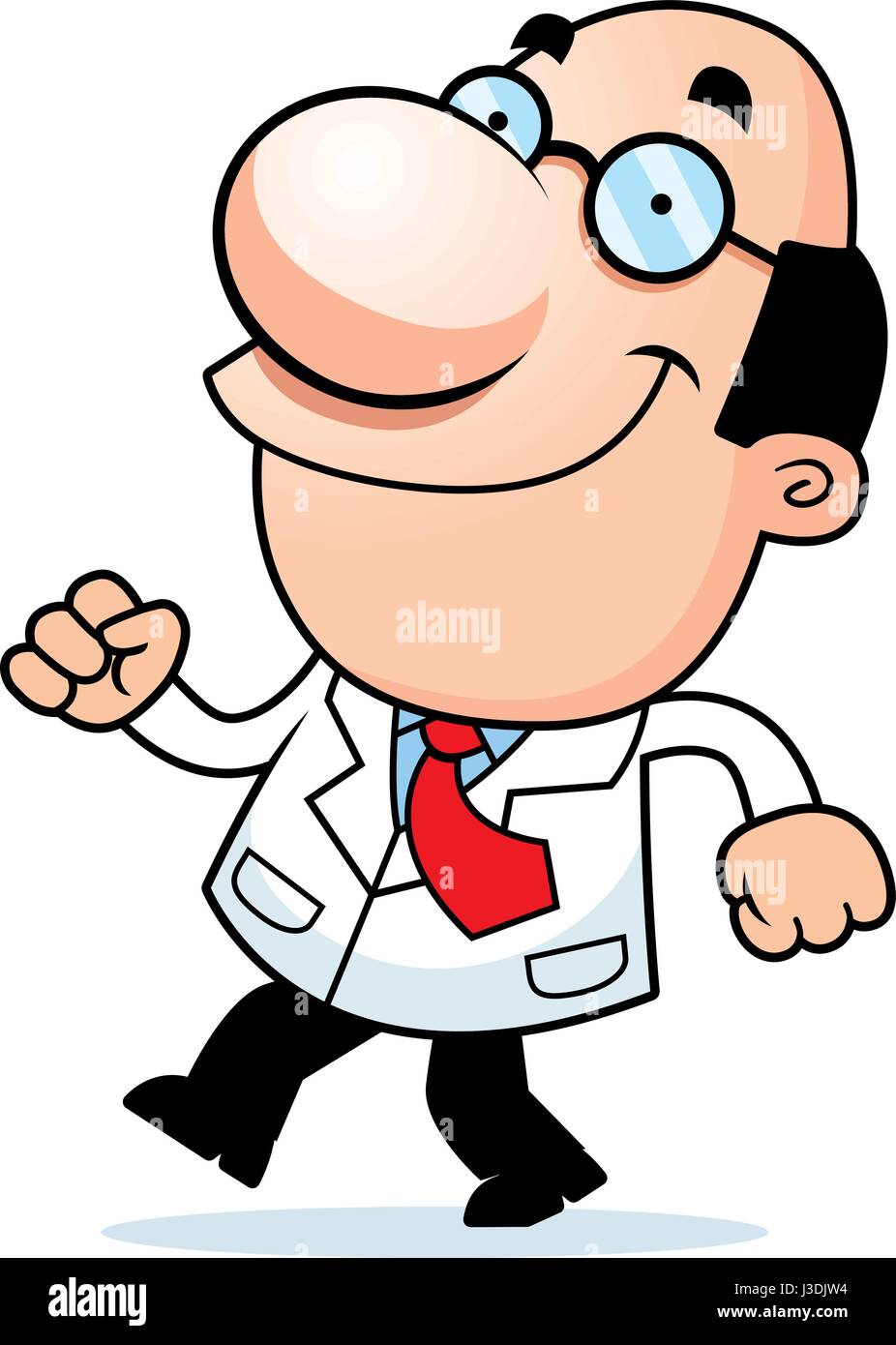 An illustration of a cartoon scientist walking Stock Vector Image & Art ...