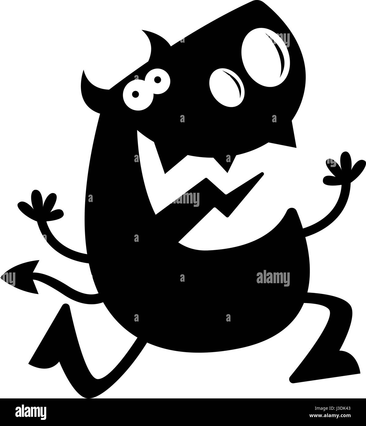 A cartoon silhouette of a devil running Stock Vector Image & Art - Alamy